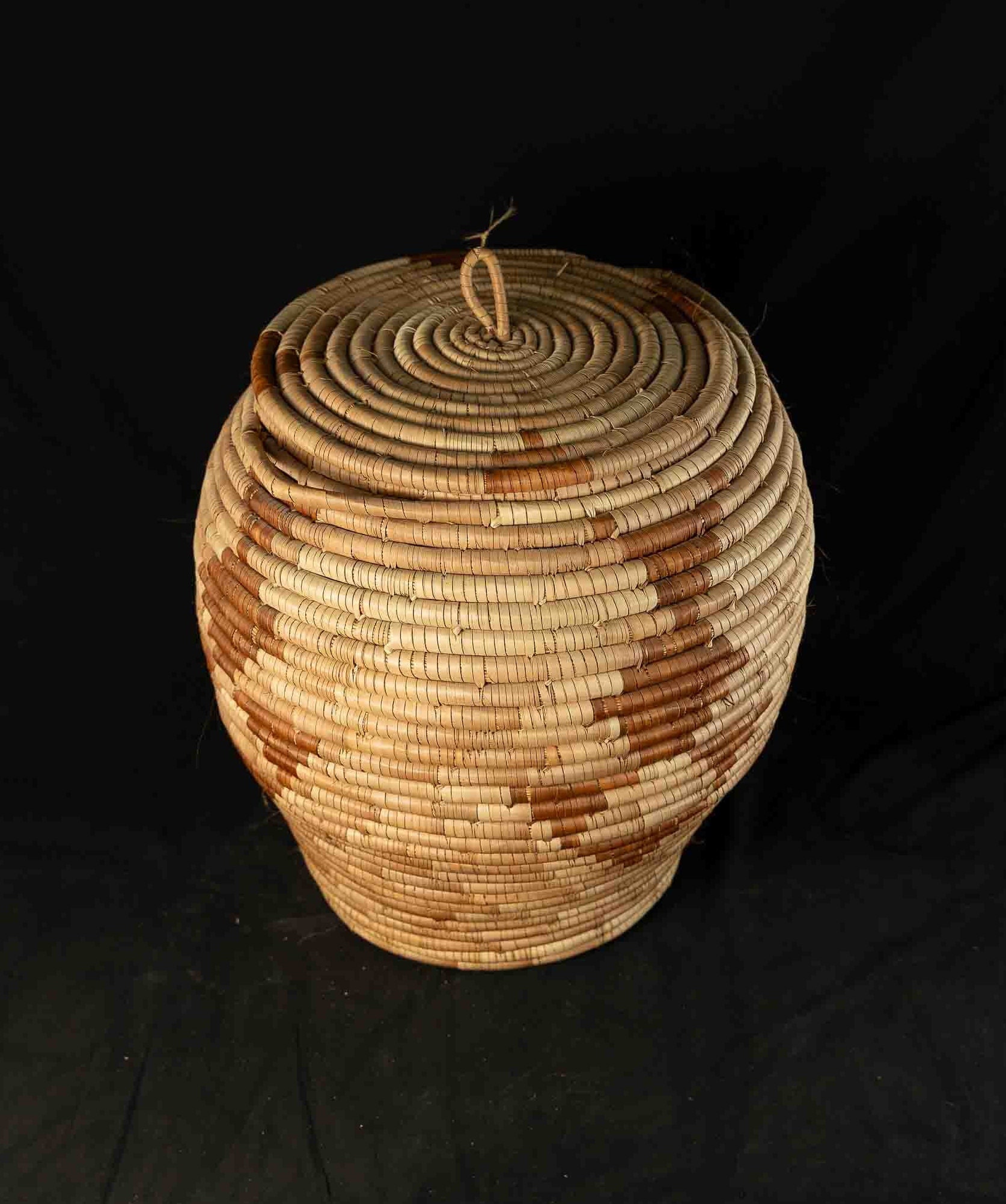 Large Handmade African Basket / 1970's African Art / Handwoven Basket ...