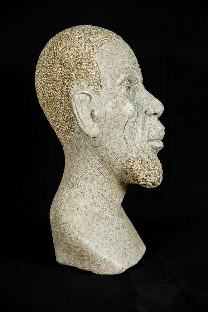 Hand-carved African Stone Bust / 1970's African Art / - Etsy