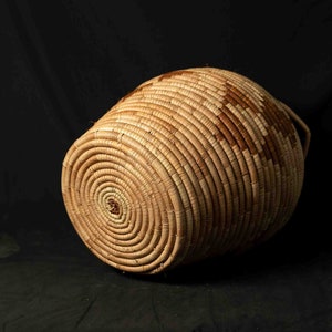 Large Handmade African Basket / 1970's African Art / Handwoven Basket ...