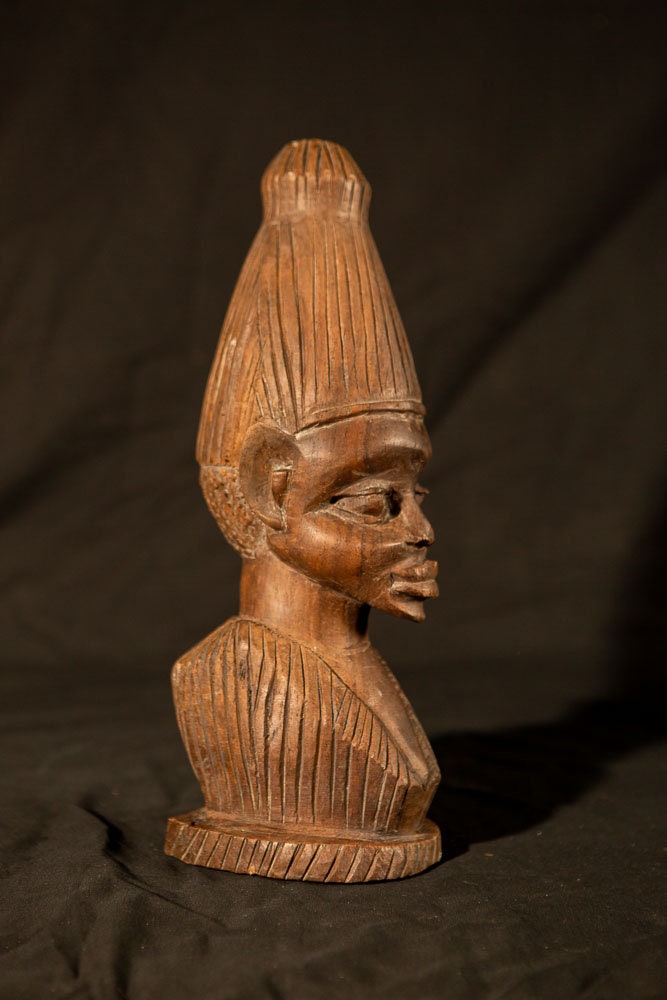 Hand-carved Face From Solid Wood / 1970's / 13 Wood Carving / Wooden ...