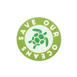 Save Our Oceans Sticker | Sea Turtles 3x3" Matte | Great for Water ...