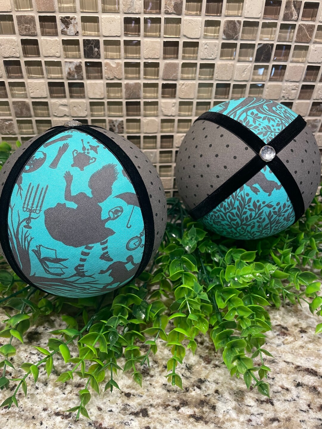 Whimsical Ornaments, Teal Spring Ornaments, Spring Homemade Wreath ...