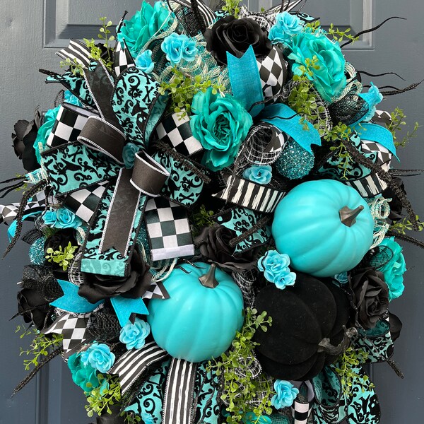Teal Fall Decor - Etsy