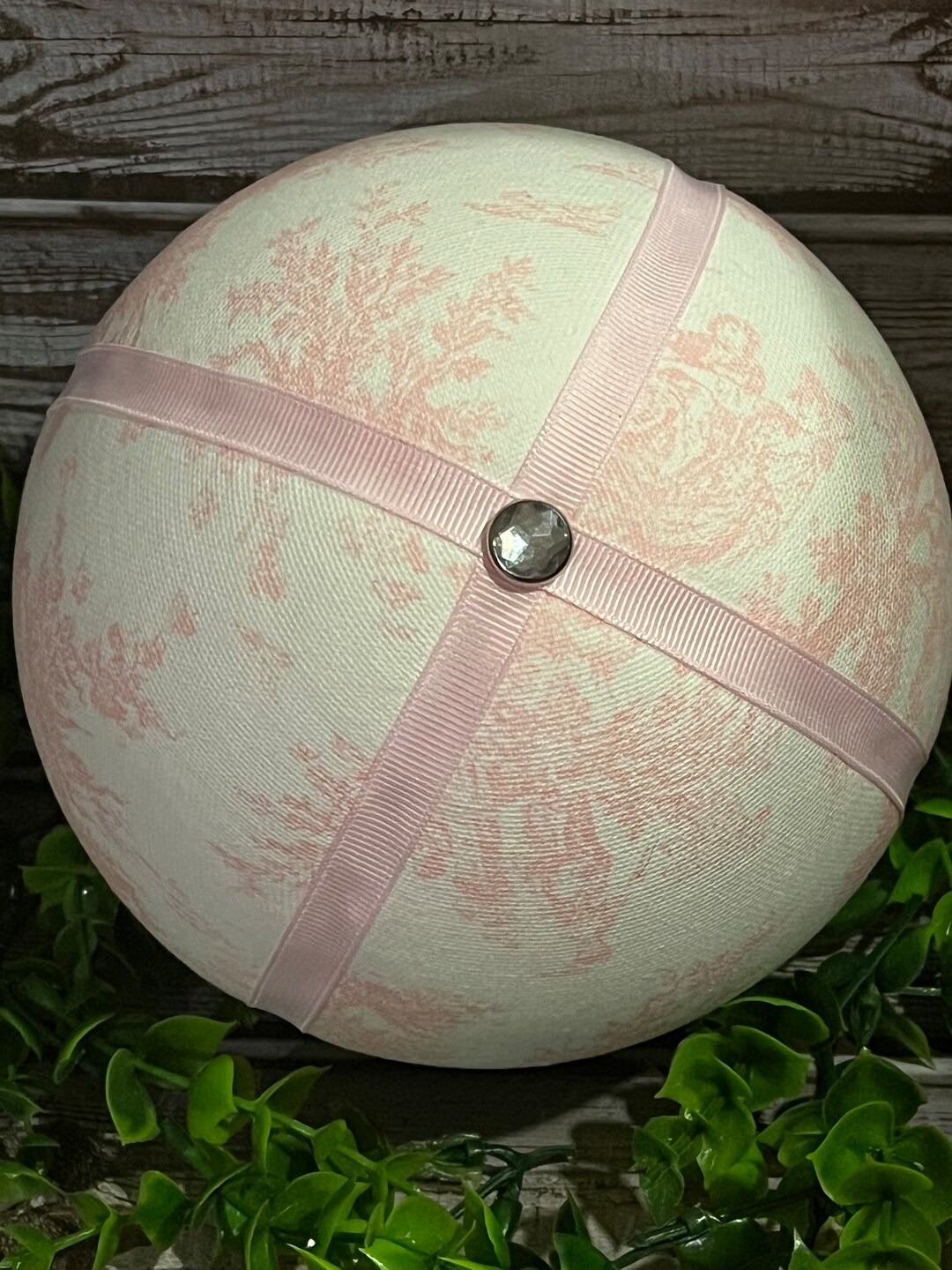 Light Pink Toile Ornaments, Jamestown Ornaments, Easter Ornaments ...