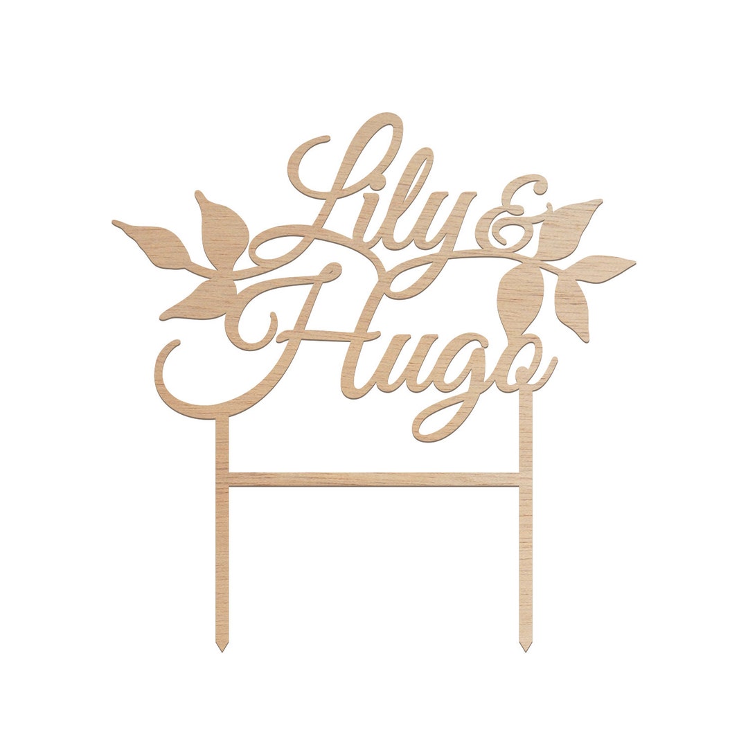 Cake Topper Personalized Wedding Country Foliage - Etsy