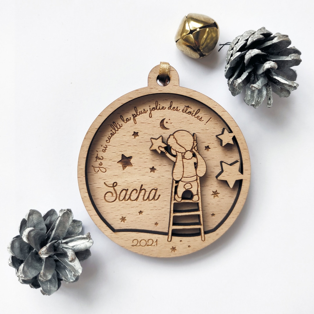 Personalized Wooden Star Picker Christmas Ball Rabbit - Etsy