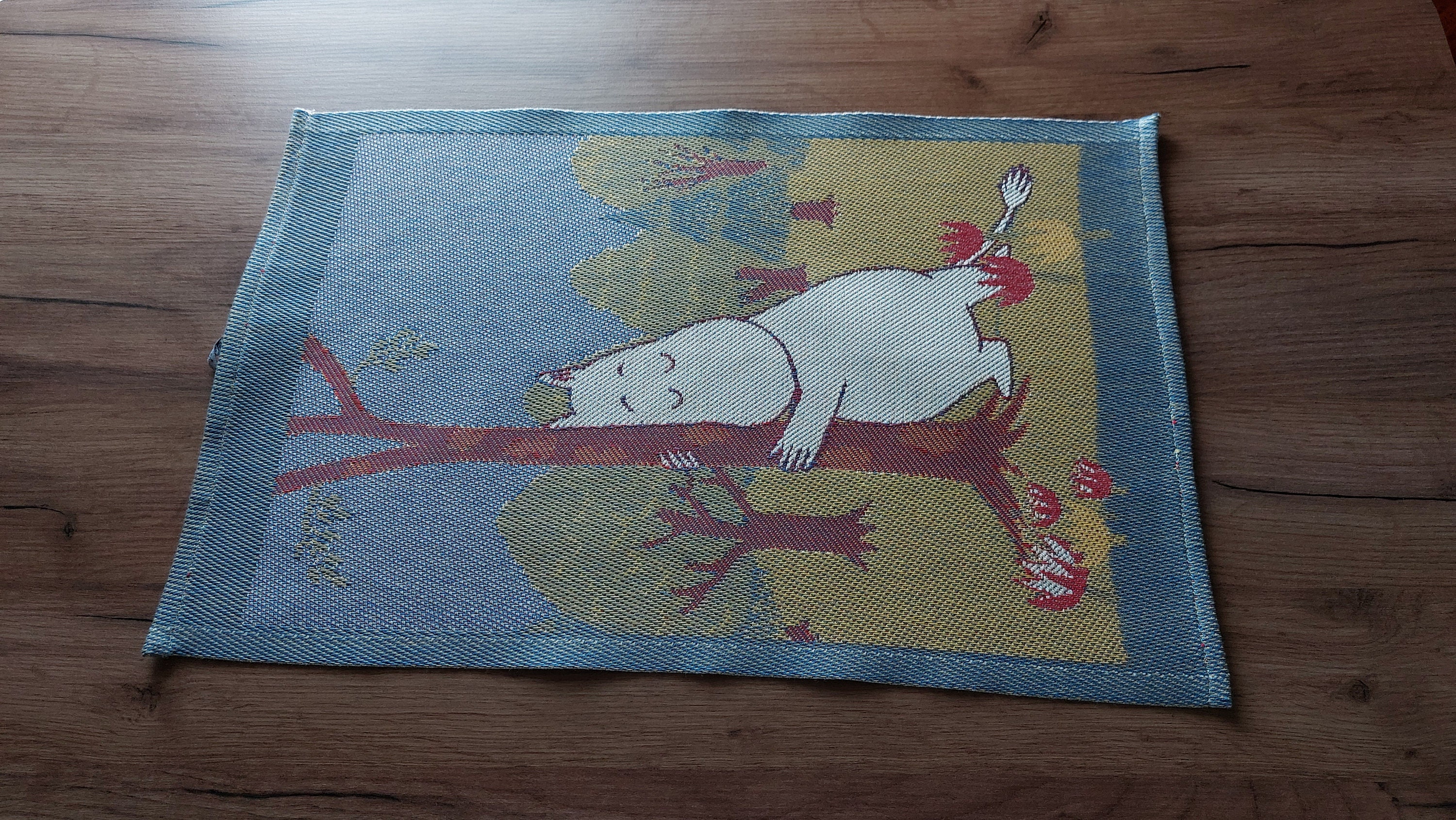 Vintage Ekelund Moomin Woven Cotton Linen Tea Towel , Collectible Tea ...