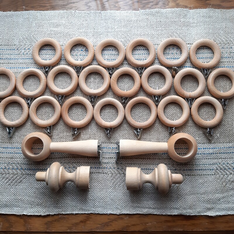 Wood Curtain Holder - Etsy