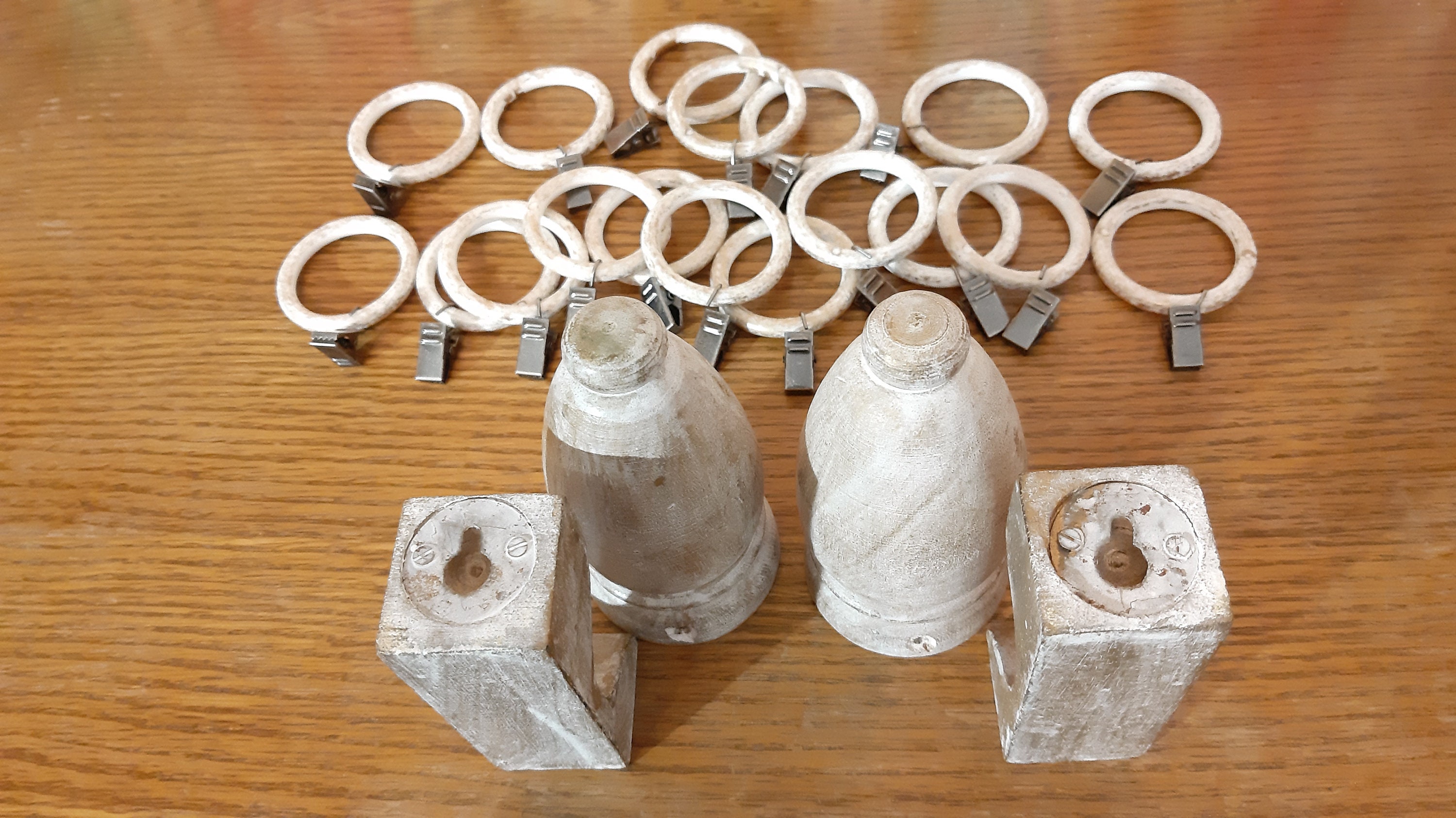 Rustic Curtains Rings Set 18 2 2 Rod Ends Finals - Etsy