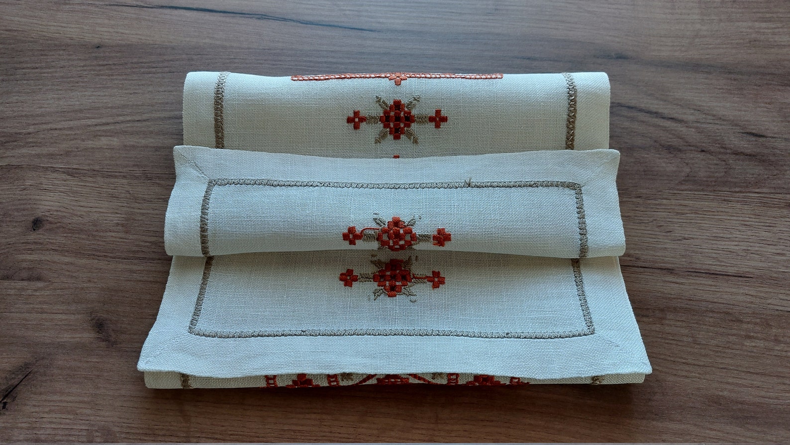 Hardanger Embroidered Vintage Norway Linen Table Topper - Etsy
