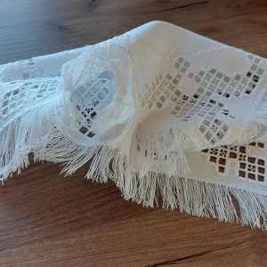 Vintage Norway Hardanger Embroidery Cotton Table Mat , Retro Vase Center Piece, Hardanger ...