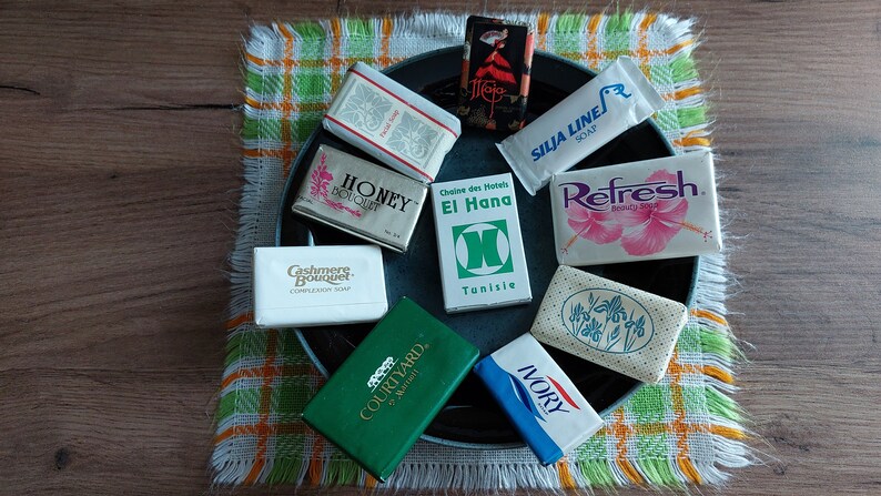Vintage Hotel Soaps - Set of 10, Vintage Hotel Mini Soap Bars, Vintage ...