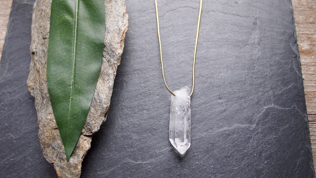Large Rock Crystal Lace Snake Chain Gold Plated - Etsy