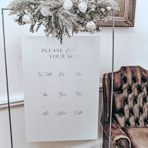 Acrylic 3D Lettering Seating Plan A1 A2 Arched / Rectangle Acrylic ...