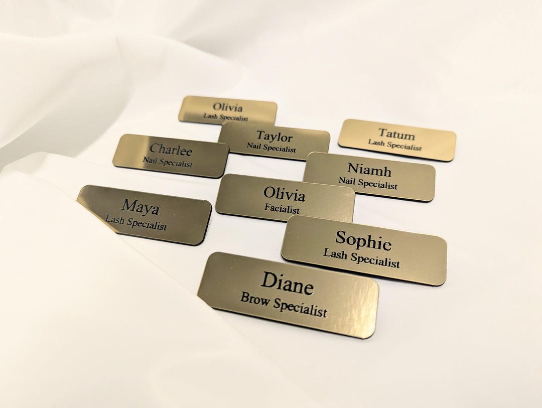Business Name Badges | Staff, Colleague Name Badges | Personalised ...