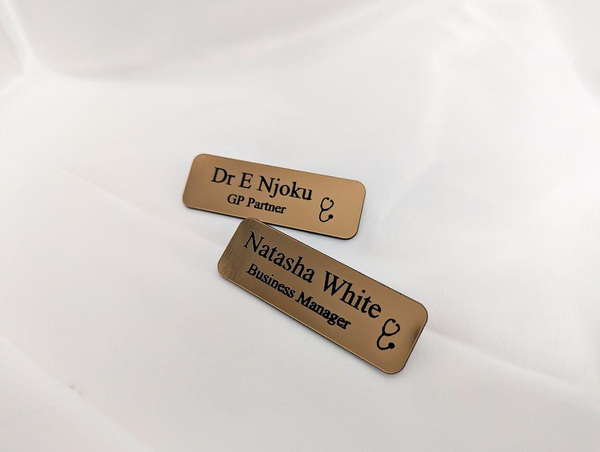 Business Name Badges | Staff, Colleague Name Badges | Personalised ...