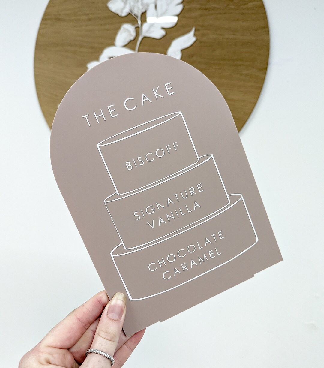 Cake Flavours Acrylic Table Sign Free Standing Cake Menu - Etsy