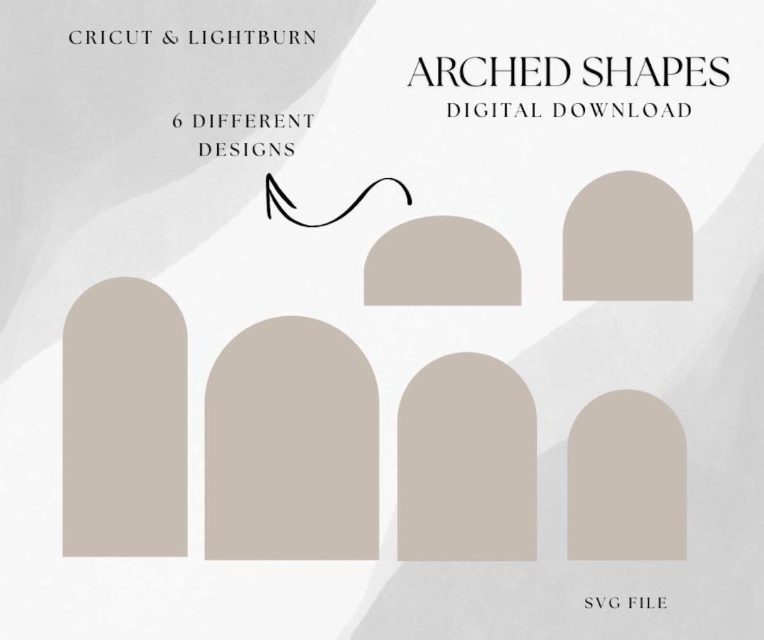 Arch Shapes SVG Digital Download File Wedding Table Numbers Place Names ...