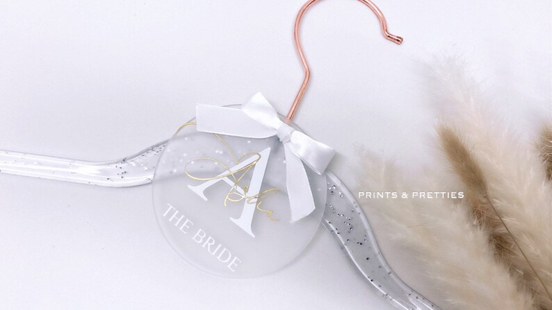 Bridal Party Frosted Acrylic Coat Hanger Tags Personalised | Etsy UK