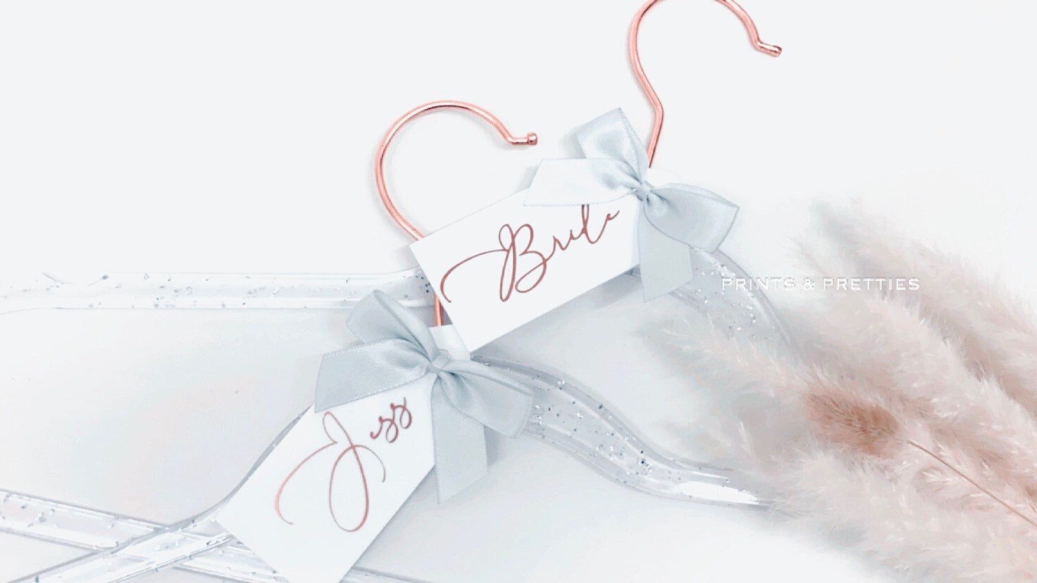 Bridal Party Frosted Acrylic Coat Hanger Tags Personalised | Etsy UK