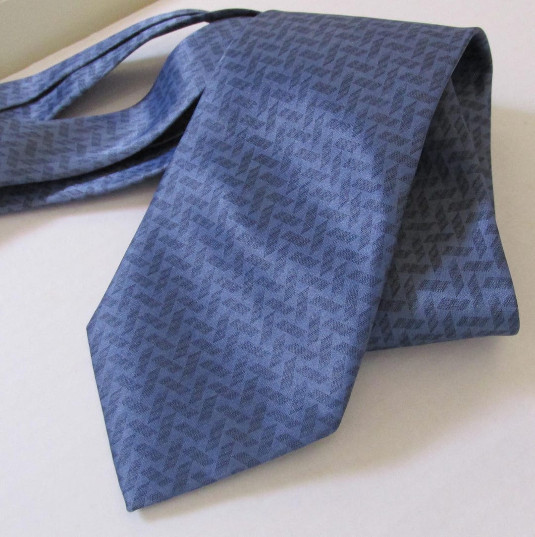 Handmade René Chagal Silk Necktie, Geometric Stripe Block Shape Pattern ...