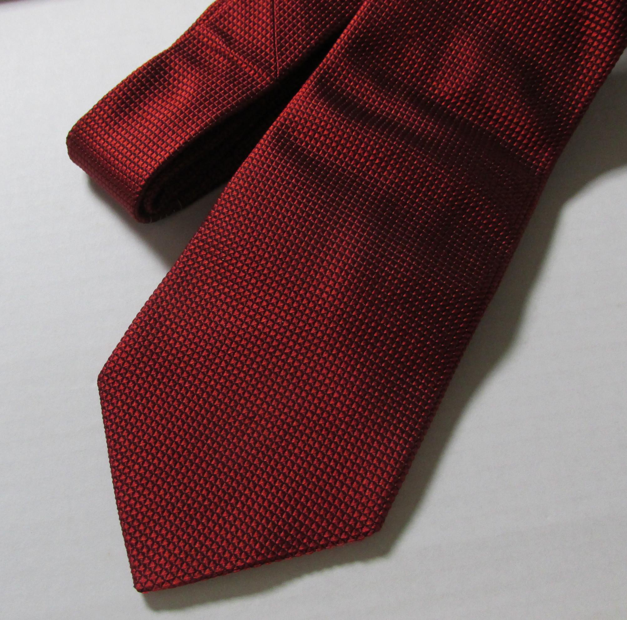 Vintage Burberry London Silk Necktie, Deep Red Men's Silk Designer Tie ...