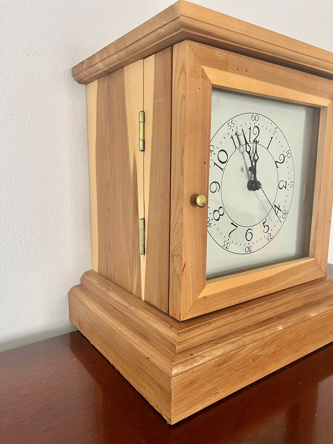Rare Find Wooden Mantel Clock With Hidden Jewelry Box - Etsy