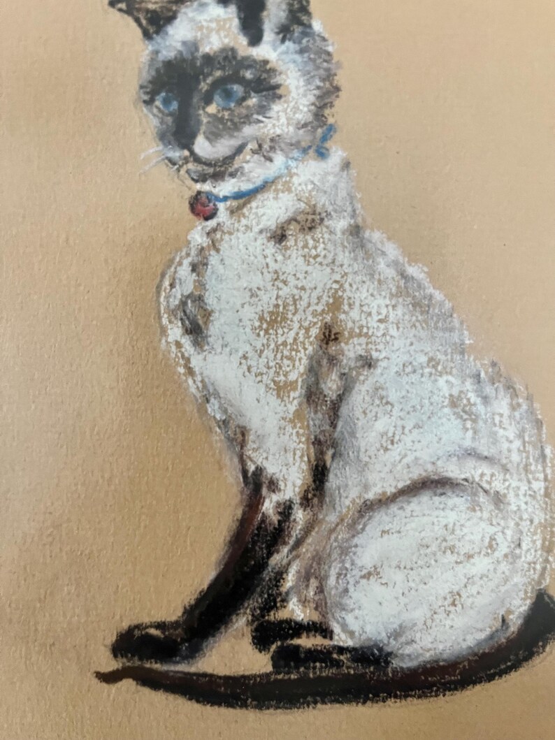 Carrye E. Schank Siamese Cat Picture 1960s - Etsy