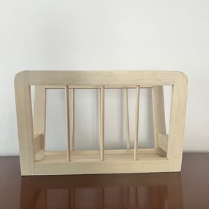 White Wooden Magazine Rack - Etsy