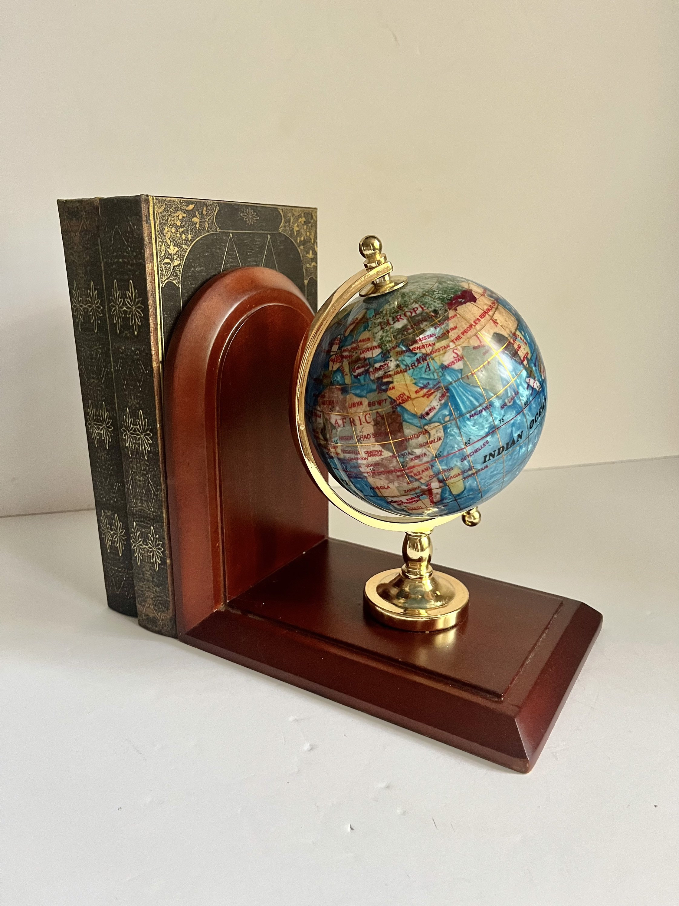 Gemstone Globe Bookends