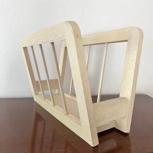 White Wooden Magazine Rack - Etsy