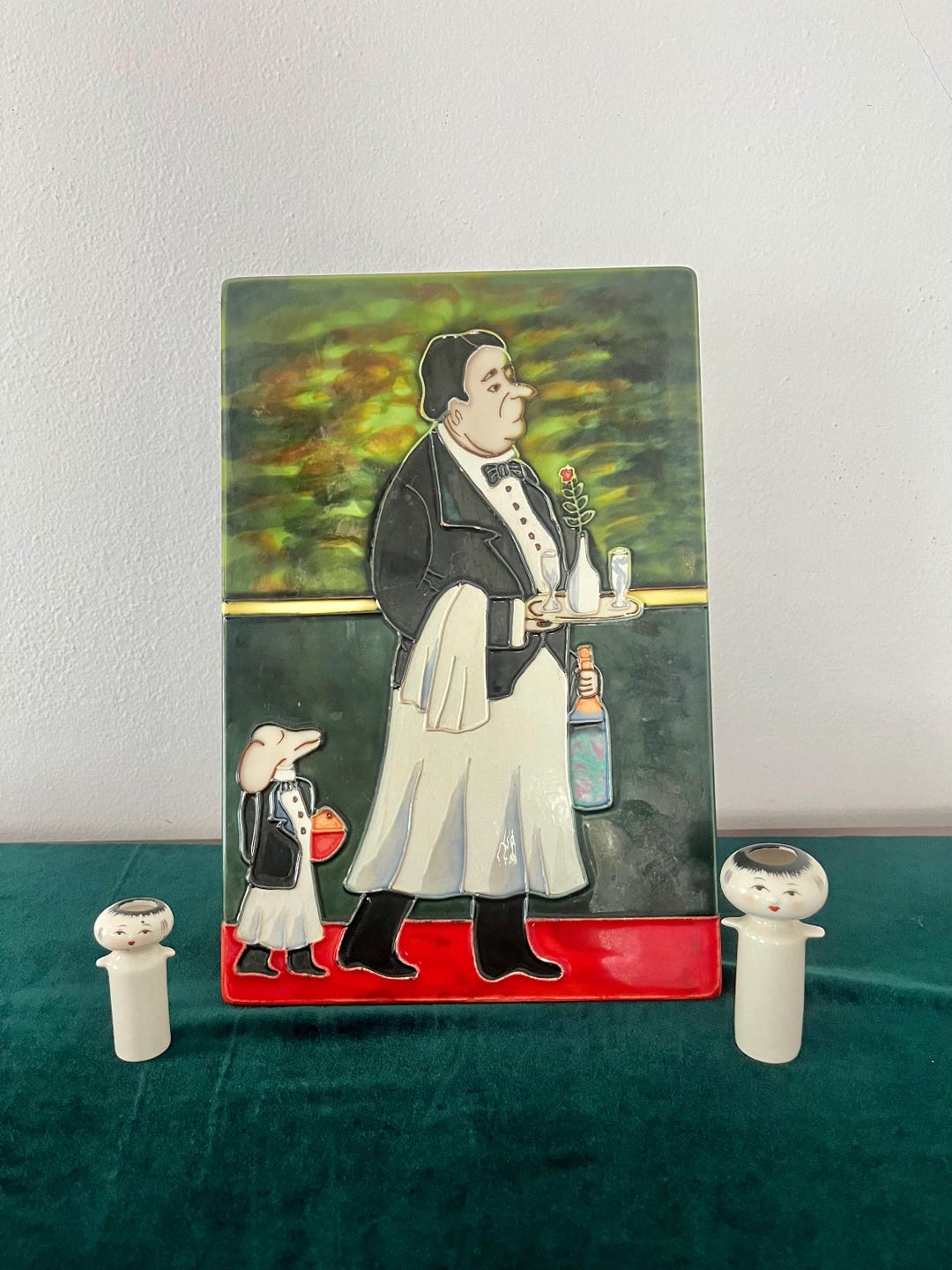 Vintage Ceramic Waiter With Best Friend Decor - Etsy