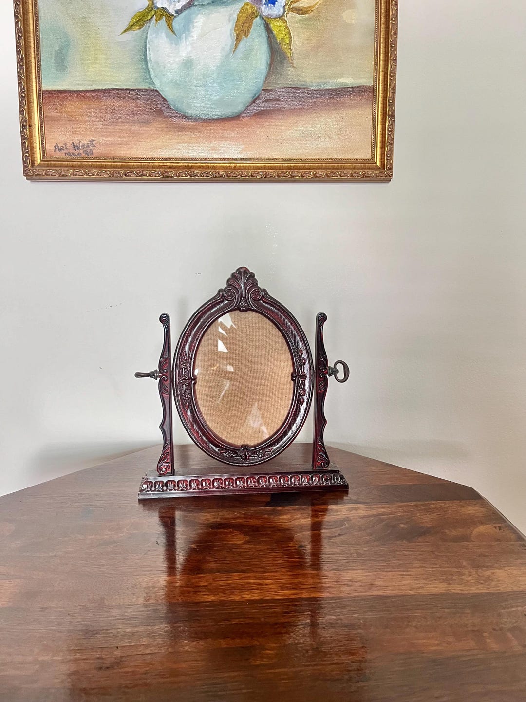 Beautiful Wooden Swivel Frame With Glass - Etsy