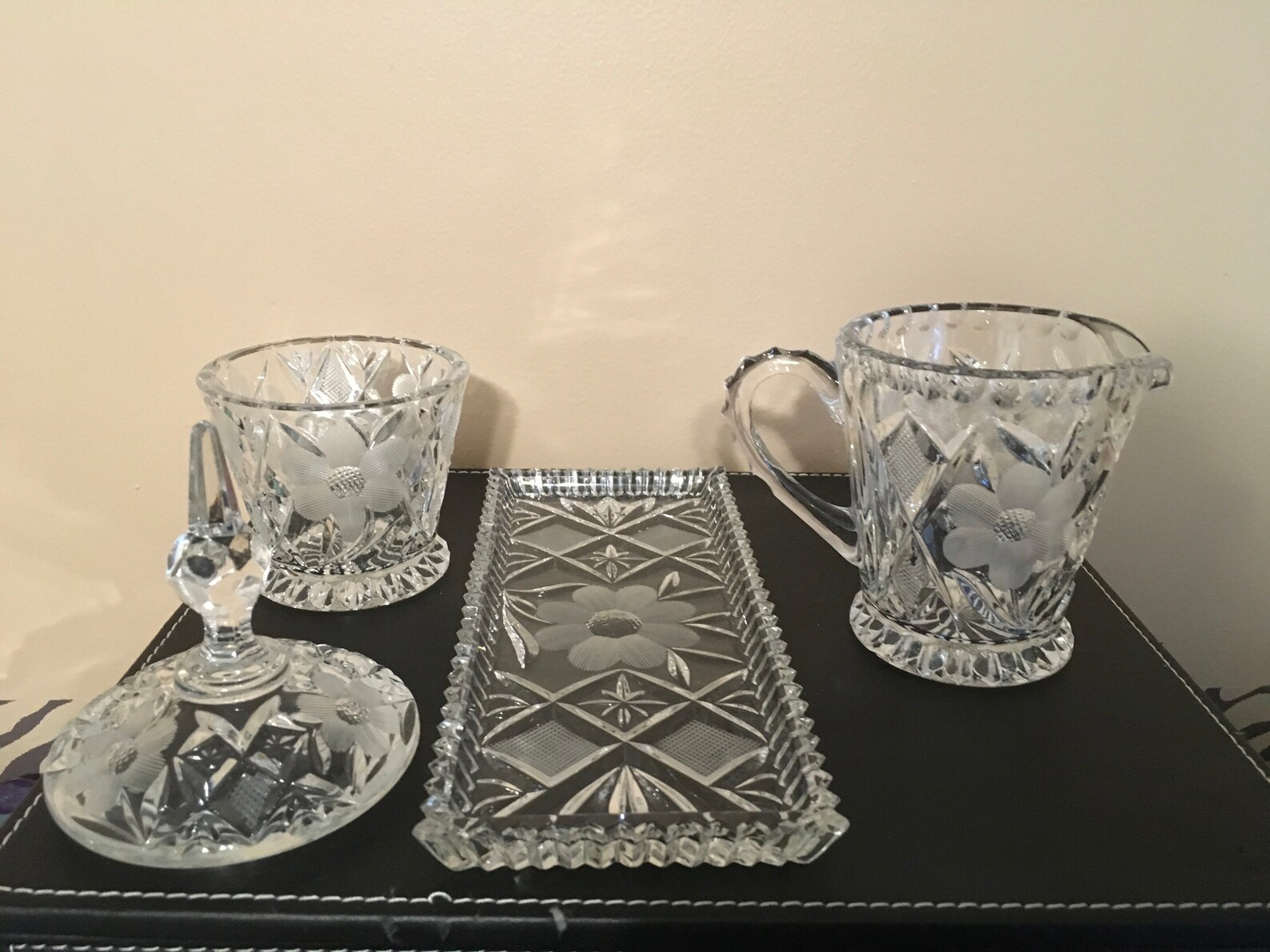 Vintage Beautiful Four Piece Crystal Set - Etsy