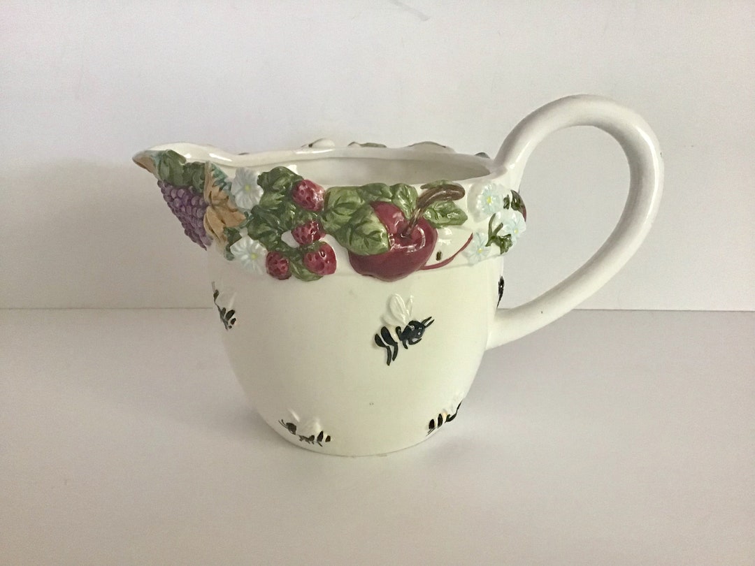 Vintage Gorgeous Porcelain Pitcher With Bees - Etsy