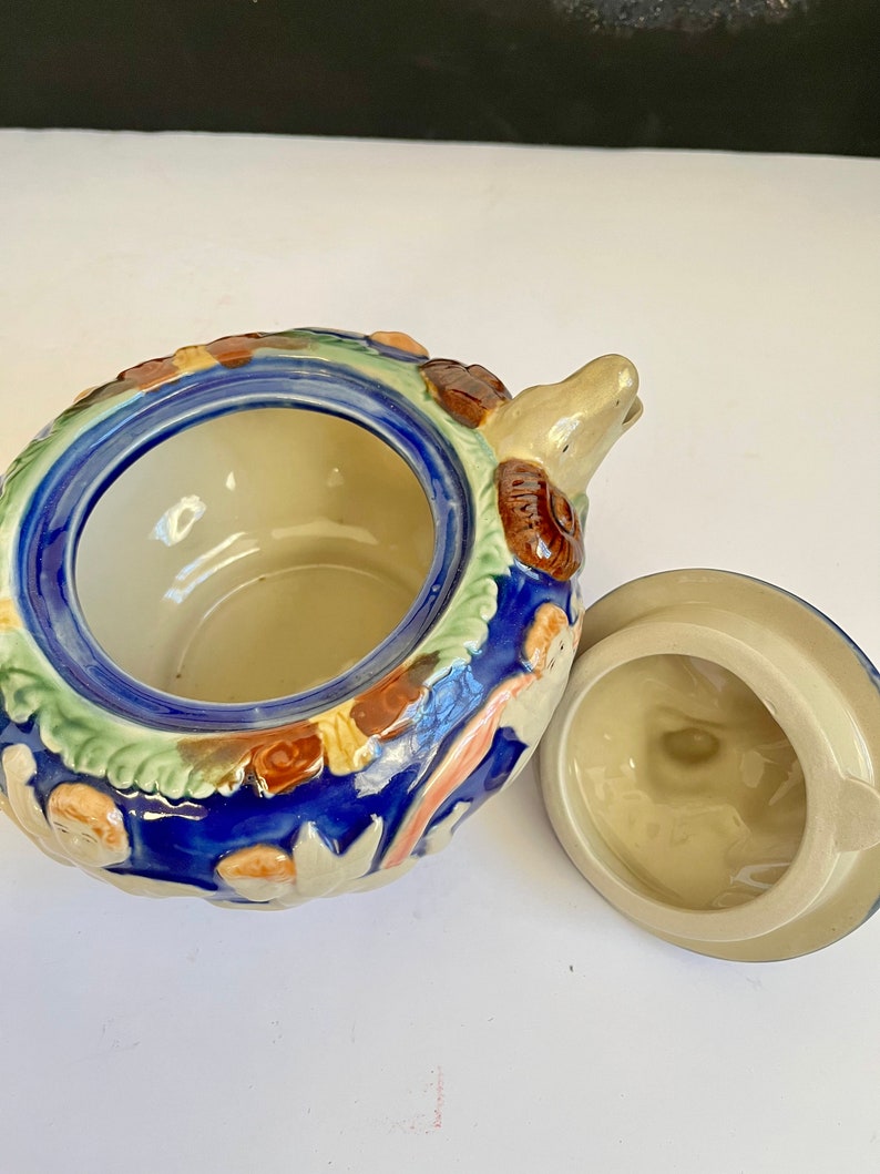 Vintage Ceramic Cherubs Angels Ram Collectible Teapot - Etsy