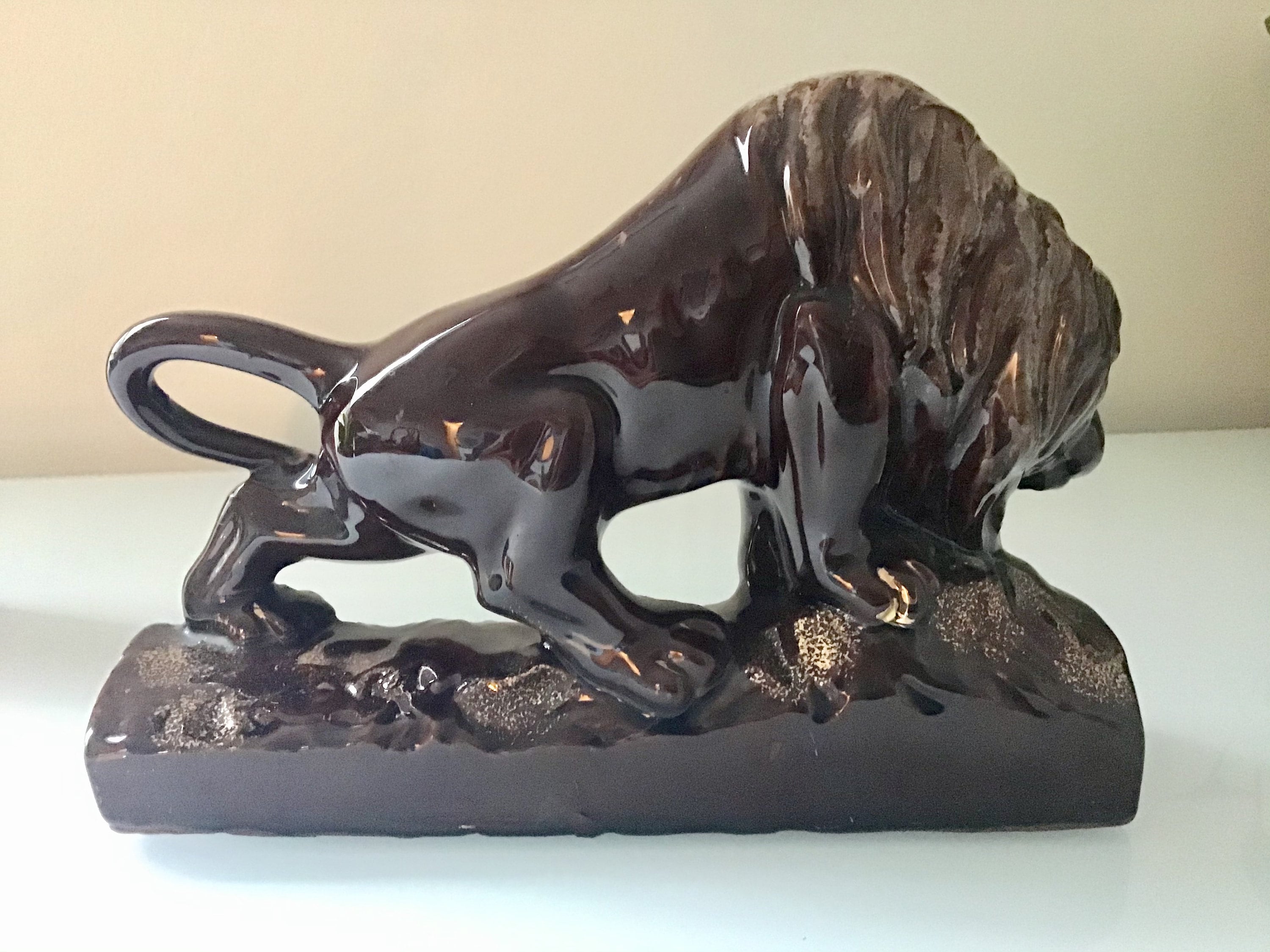 Vintage Porcelain Lion Figurine Japan - Etsy