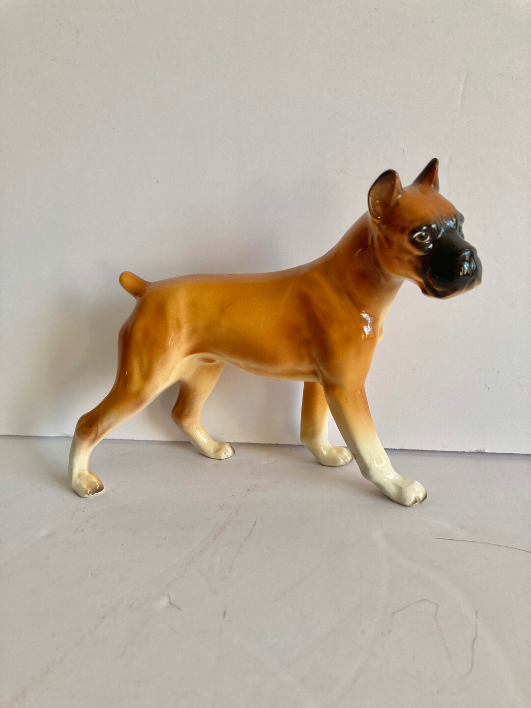 Vintage Porcelain Gorgeous Collectible English Boxer Figurine Statute ...