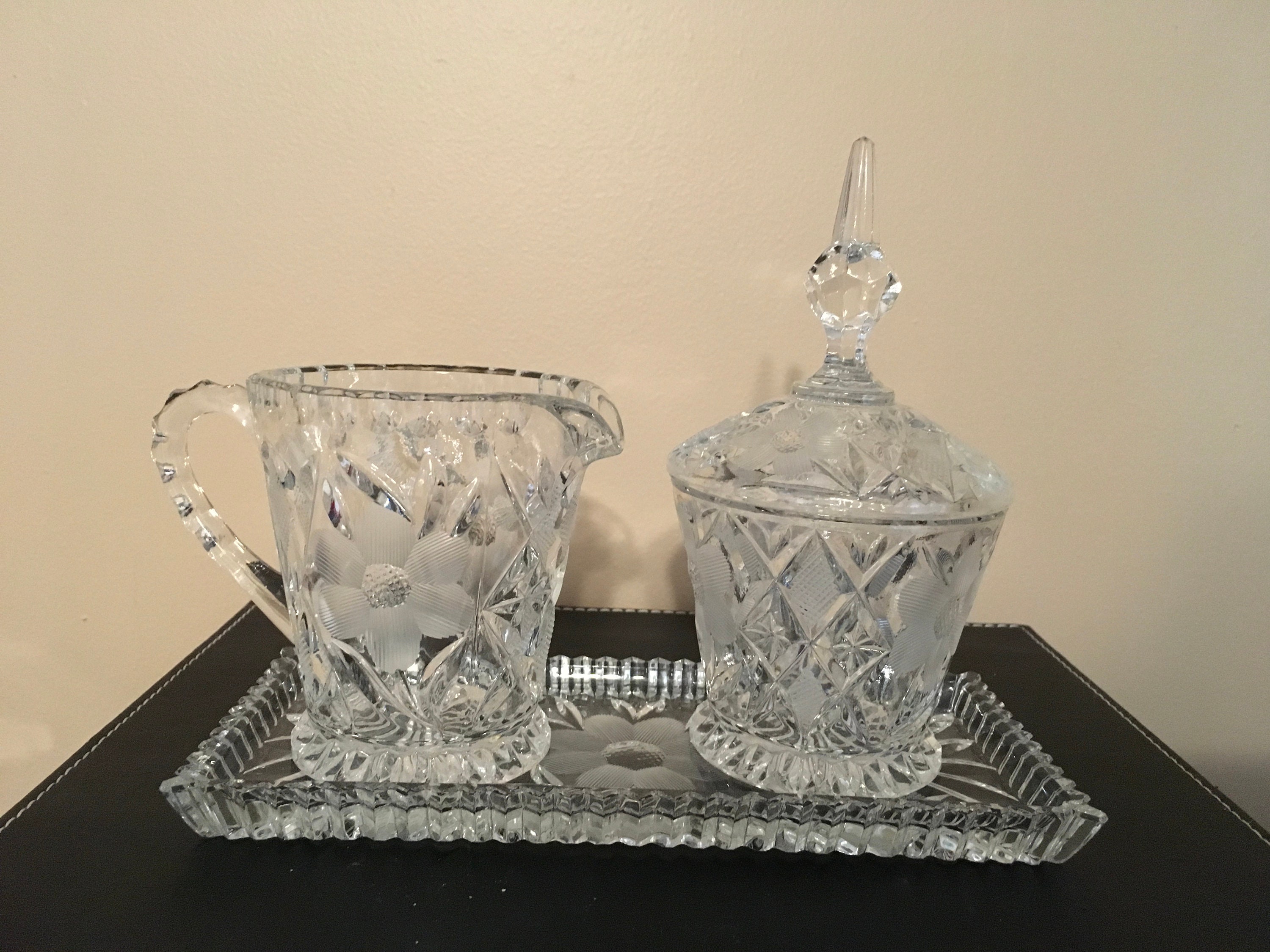 Vintage Beautiful Four Piece Crystal Set - Etsy