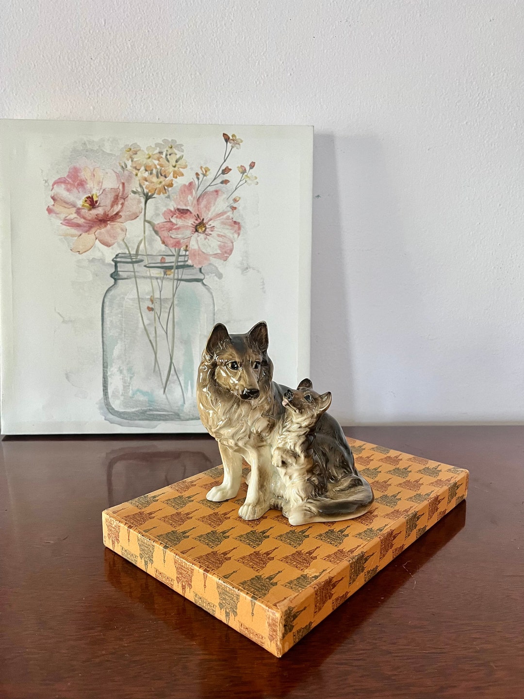 Vintage Porcelain Dog Figurines Dog Statues - Etsy