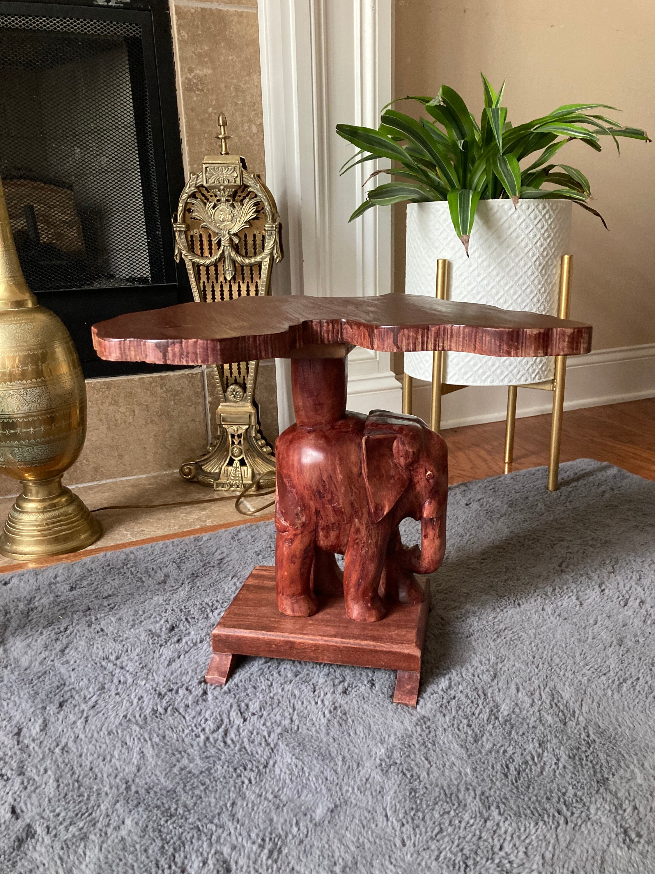 Figurines & Knick Knacks Wooden Hand Crafted Elephant Figurine Small ...