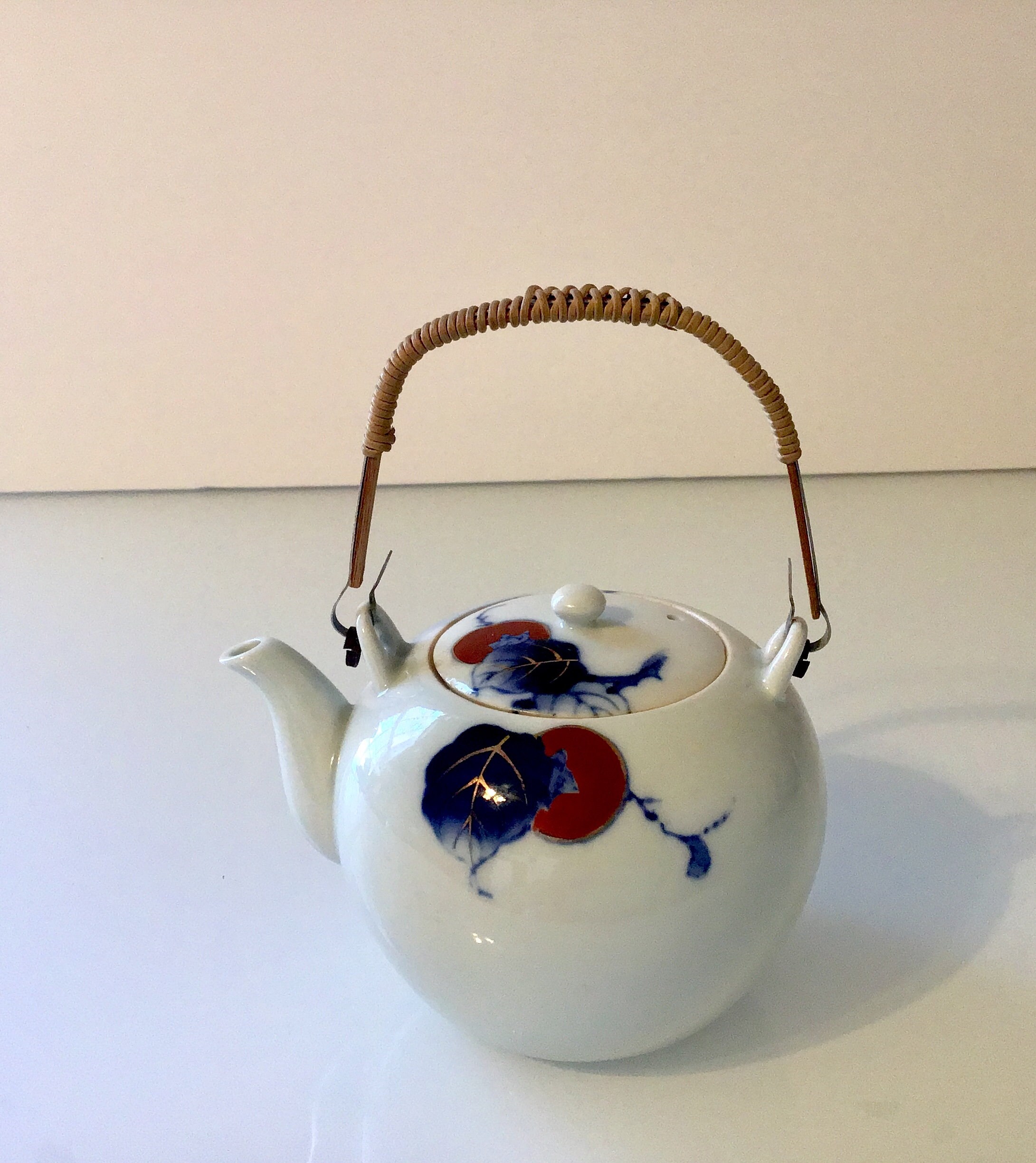 Small Teapot With Wicker Handle - Etsy