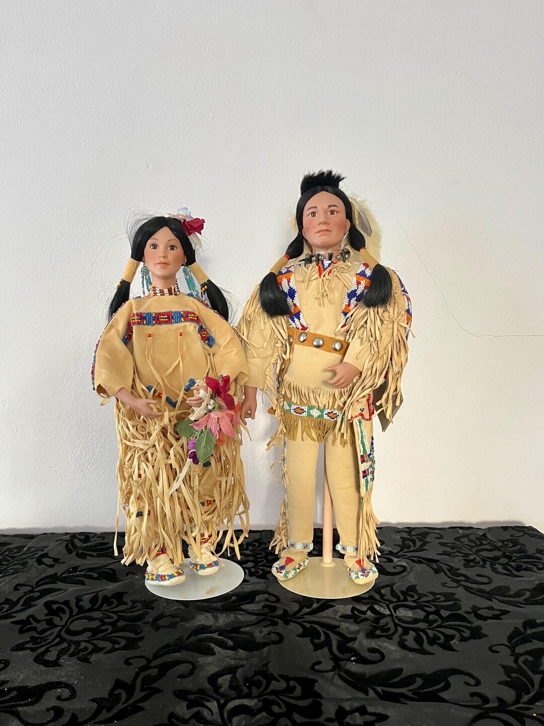 Vintage Native American Decorative Dolls - Etsy