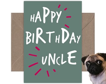 Happy Birth Day Funcle Greeting Card Fun Uncle Birthday Card | Etsy