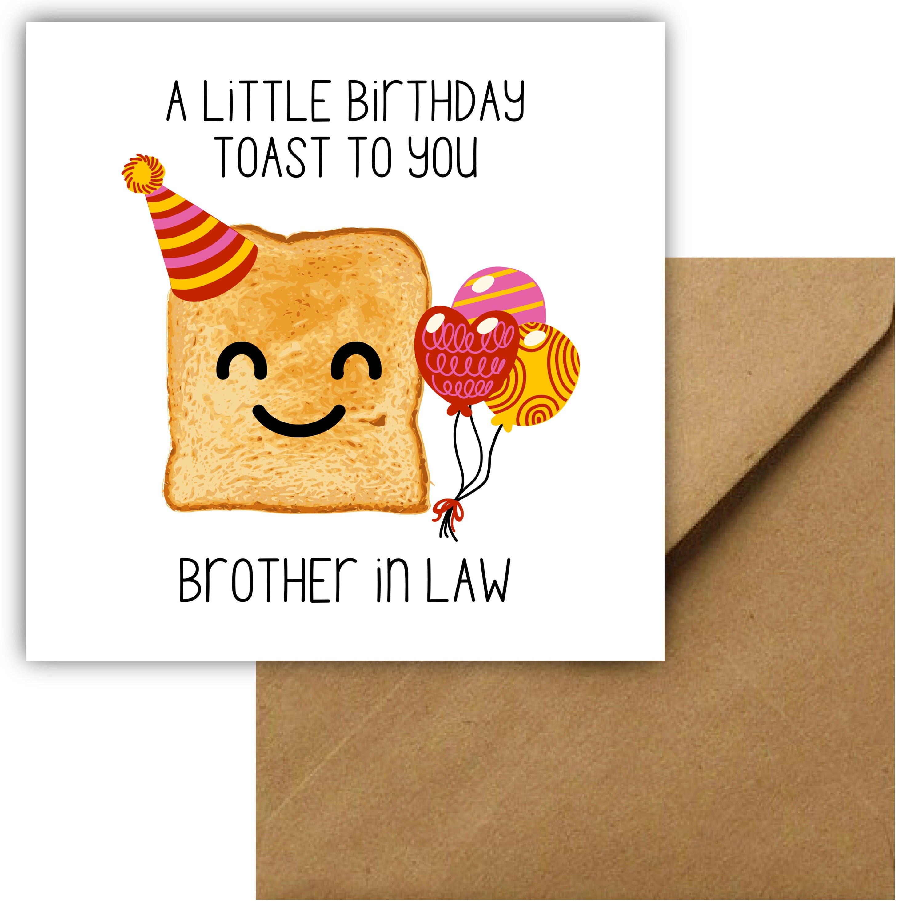 A Little Birthday Toast to You Brother in Law Birthday Card - Etsy UK