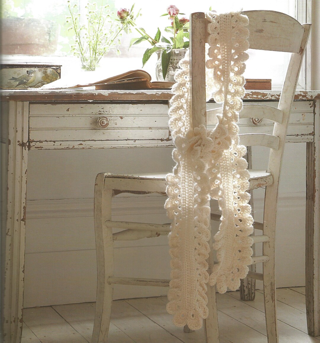 Vintage Crochet Pattern for a Scarf. Crochet Scarf, Scarf, Wool Scarf ...