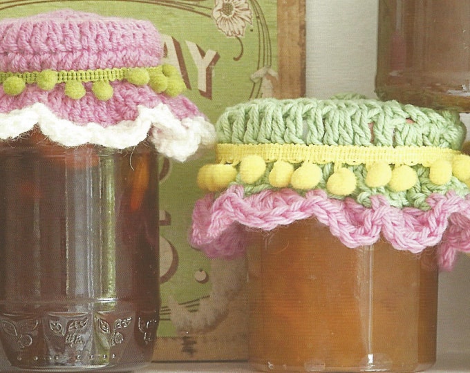 Vintage Jam Pot Covers Crochet Pattern PDF Instant Digital Download ...