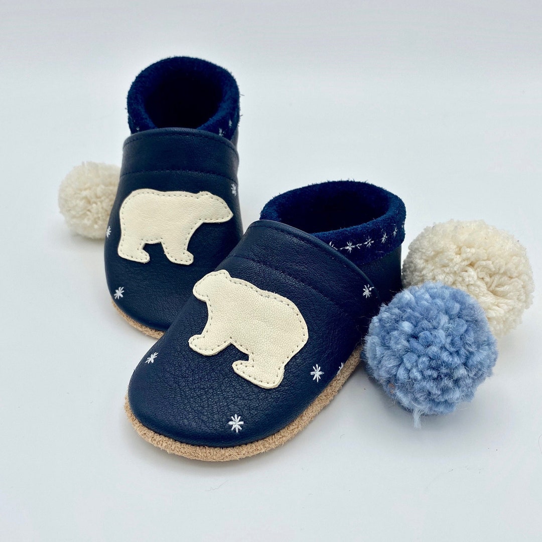Children's Crawling Shoes Made of Nappa Leather With Polar - Etsy UK