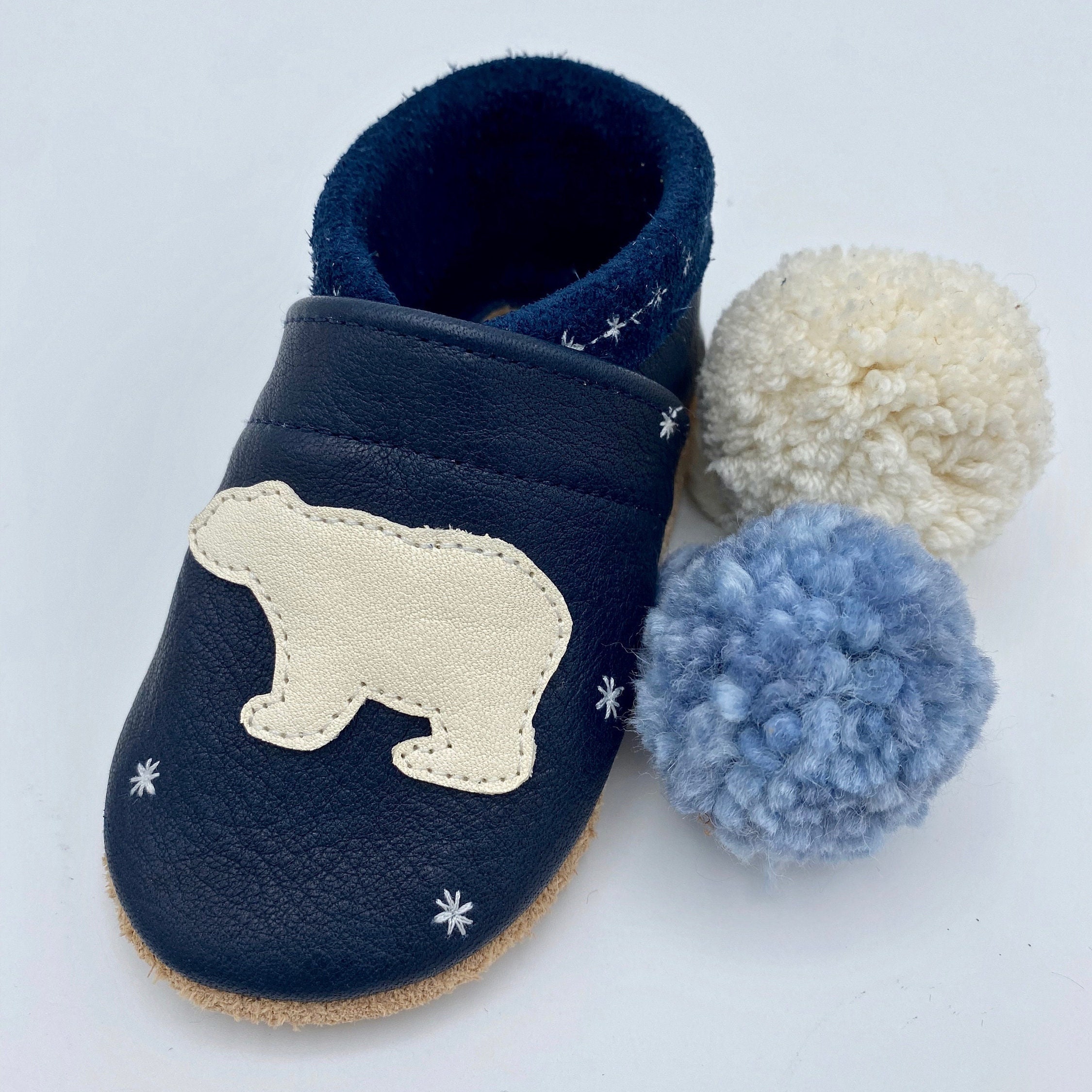 Crawling Shoes for Children Made of Organic Leather With - Etsy UK