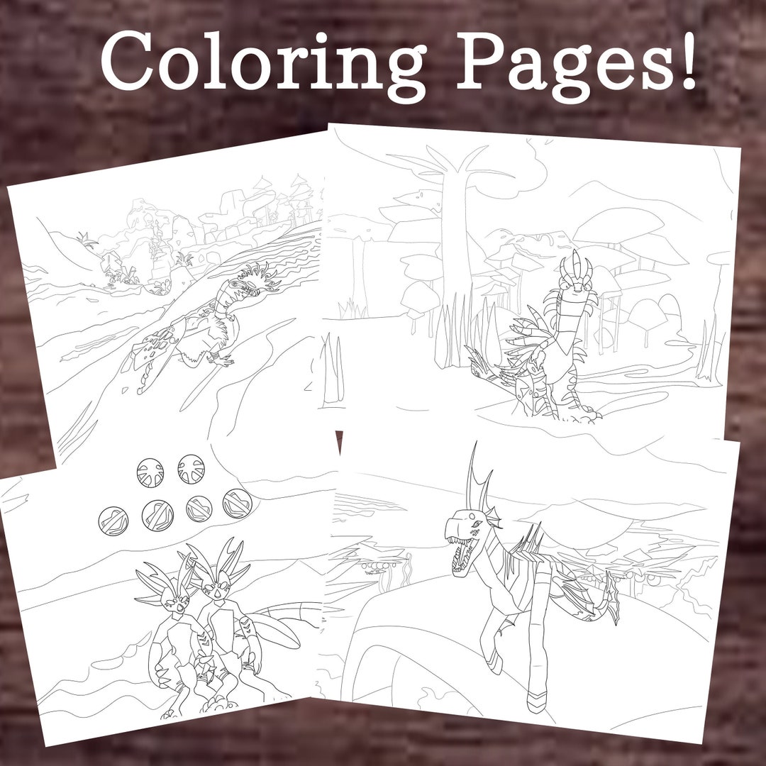 Creatures of Sonaria Coloring Pages4 Downloadable Coloring - Etsy Hong Kong
